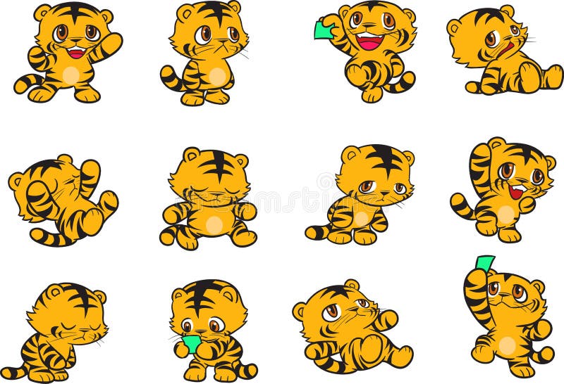 Character of the Tiger 2 stock vector. Illustration of happy - 250811256