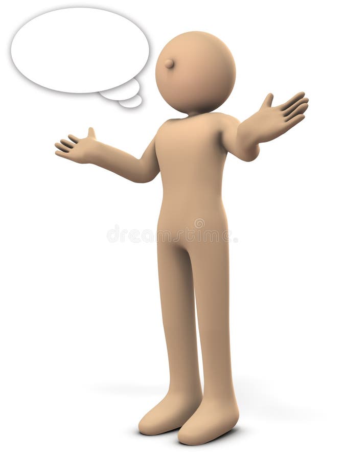 Character To Introduce Yourself. Stock Illustration - Illustration of ...