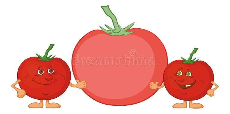 Character tomatoes friends stock vector. Illustration of banner - 25480365