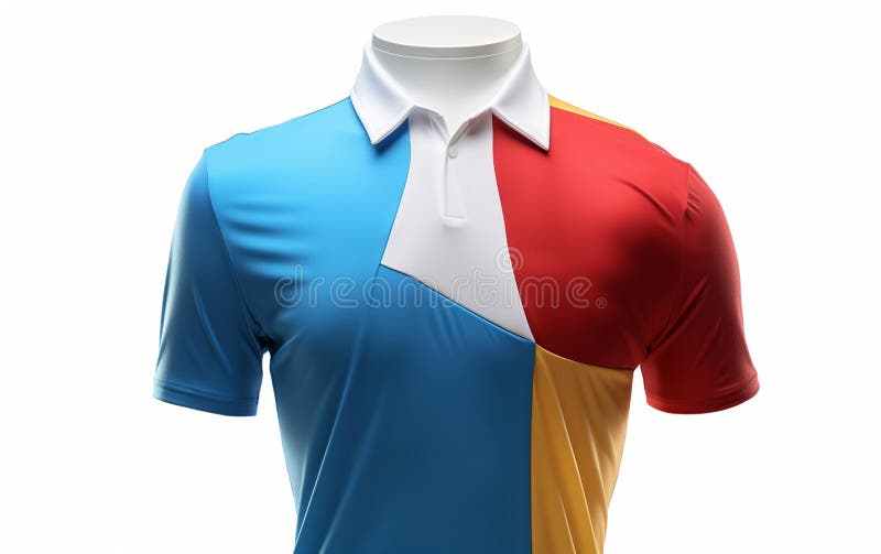 Character with Tri-Color Shirt Isolated on White - 3D Illustration ...