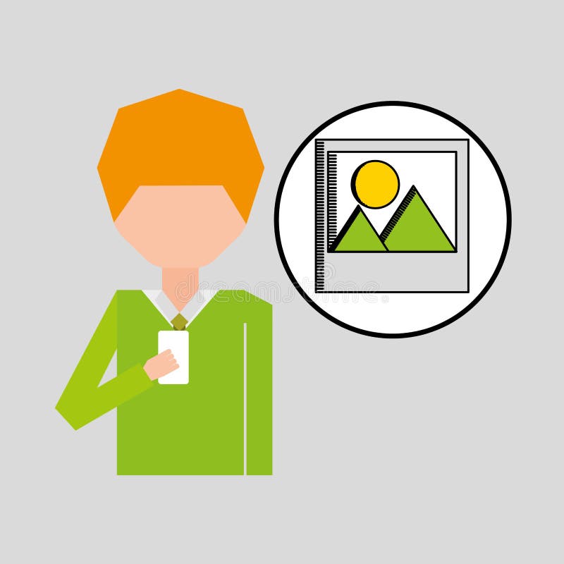 Character Using Phone Image Photo Graphic Stock Vector - Illustration ...