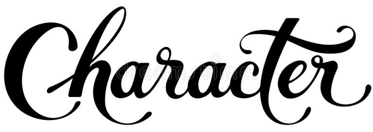 Character - Custom Calligraphy Text Stock Vector - Illustration of ...