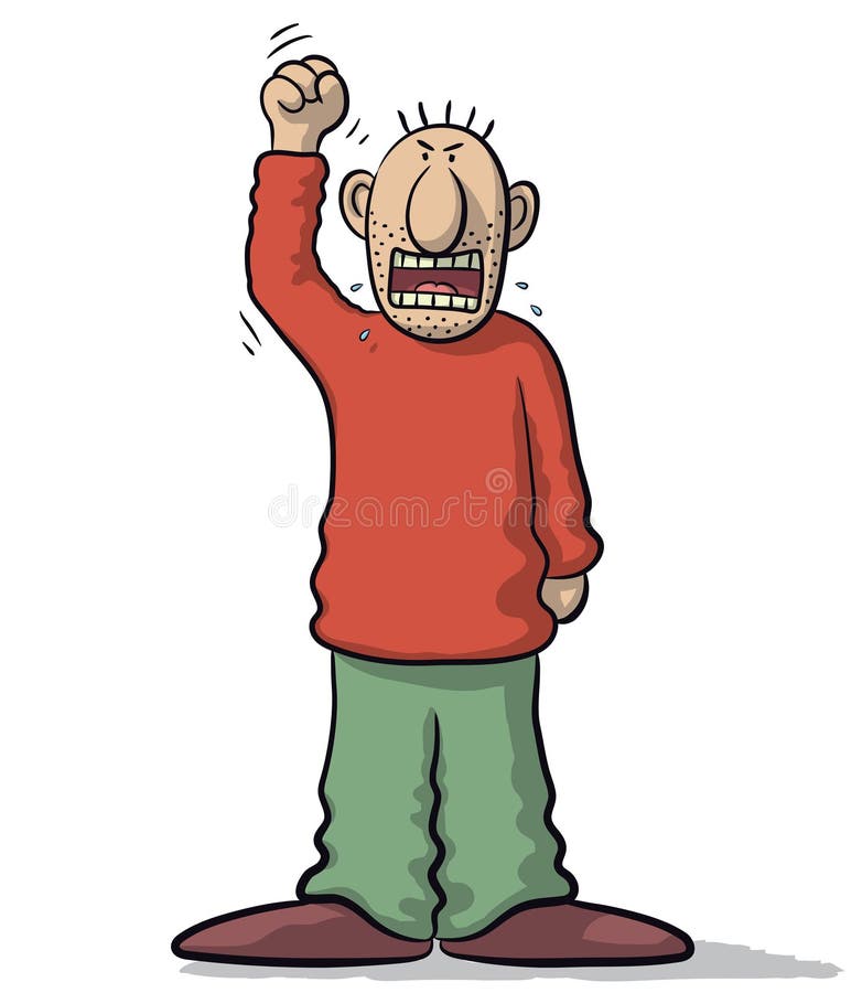 Character very angry stock vector. Illustration of fist - 72769973