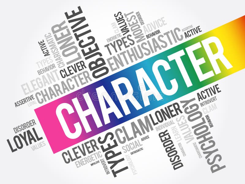 CHARACTER Word Cloud Collage , Social Concept Stock Photo - Image of ...