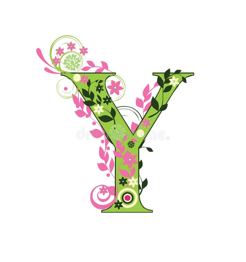 Beautiful Ornament, Letter Y Stock Vector - Illustration of color ...