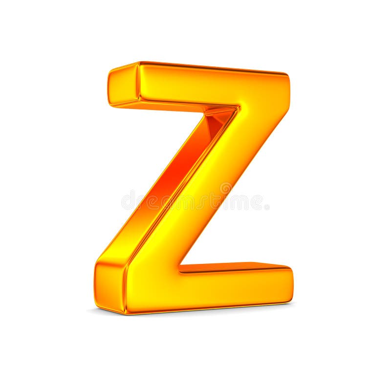 Character Z on White Background. Isolated 3D Illustration Stock ...