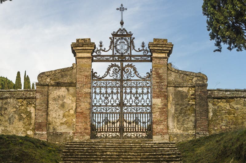 Characteristic Gate of a Public Cemetery Stock Photo - Image of gate ...