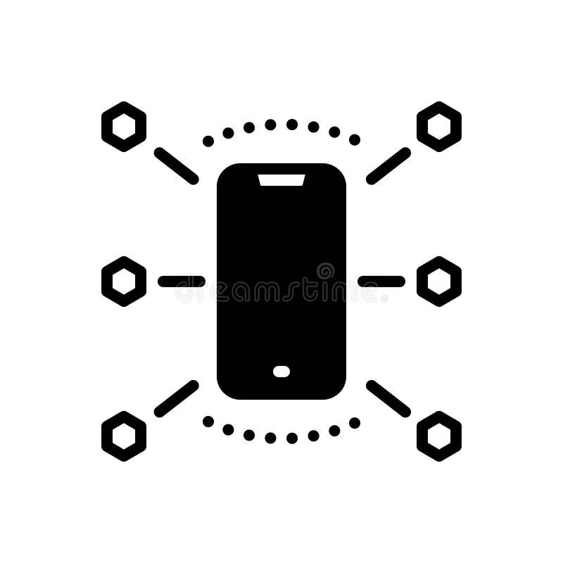 Black Solid Icon for Characteristics, Specialty and Smartphone Stock ...