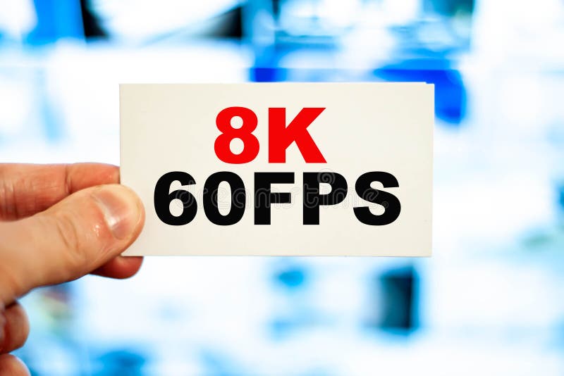 Characteristics of 8K 60FPS Technology on Paper in Humans Stock Image ...