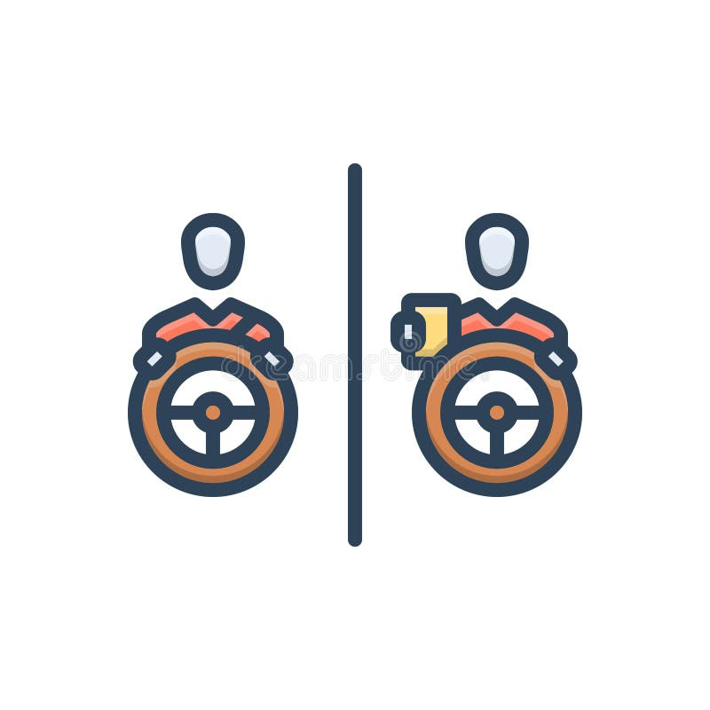 Color Illustration Icon for Characterization, Drivers and Steering ...