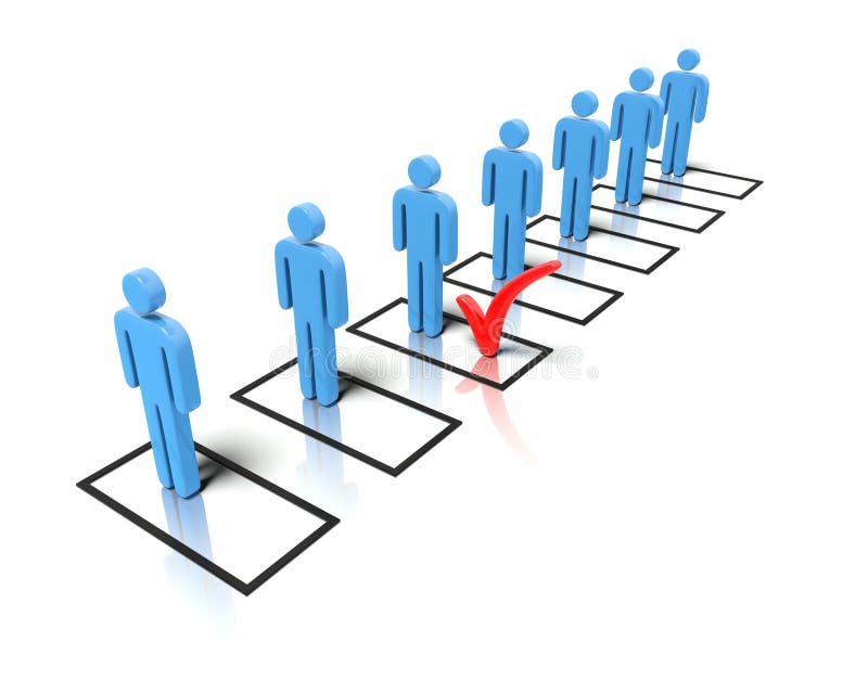 Characters with Check Mark Concept. Stock Illustration - Illustration ...