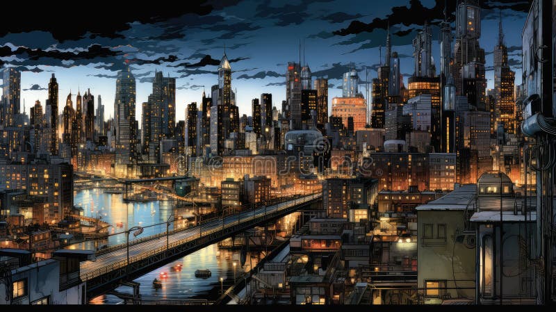 Characters Comic Book Panels Stock Illustration - Illustration of scene ...