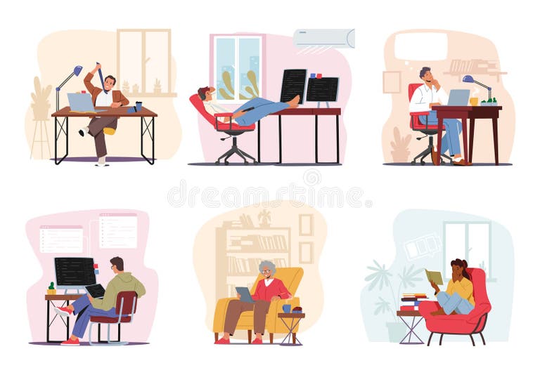 Focused Characters Stock Illustrations – 437 Focused Characters Stock ...