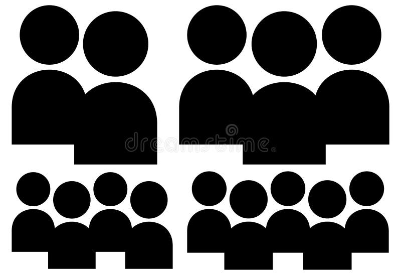Characters, Figuers Symbol. Group with Different Number of Members ...