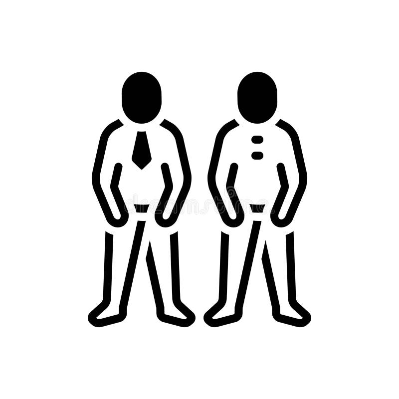 Black Solid Icon for Characters, Professional and Human Stock Vector ...