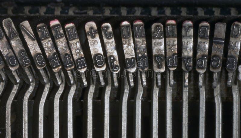 Characters on Old Typewriter Stock Photo - Image of classic ...