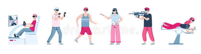 Characters Playing in Computer Vr Games Using Digital Devices and ...