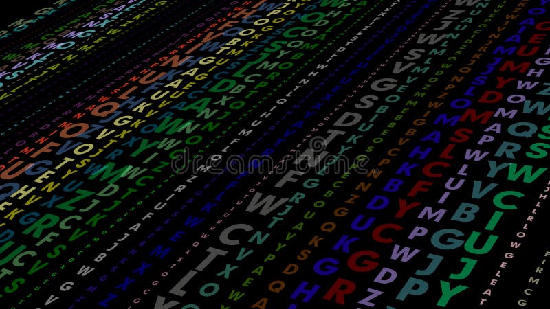 Text Random Letters in Contemporary Typography Chaos Abstract Concept ...