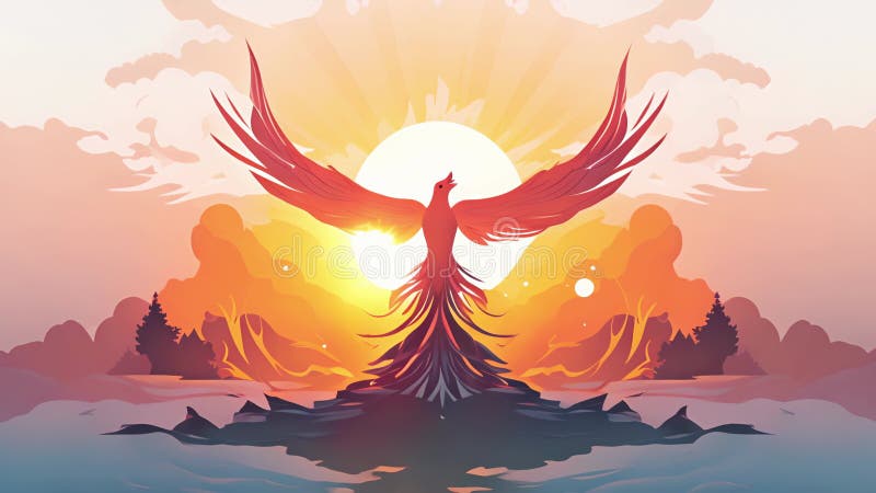 A Characters Resilience is Symbolized by a Phoenix Stock Footage ...