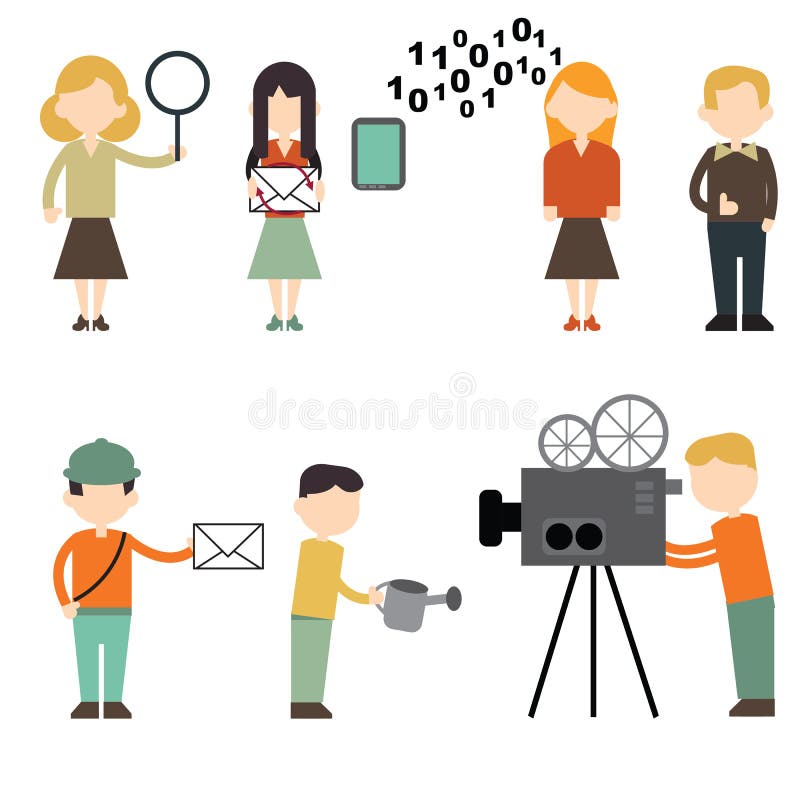 Characters stock illustration. Illustration of binary - 38921423