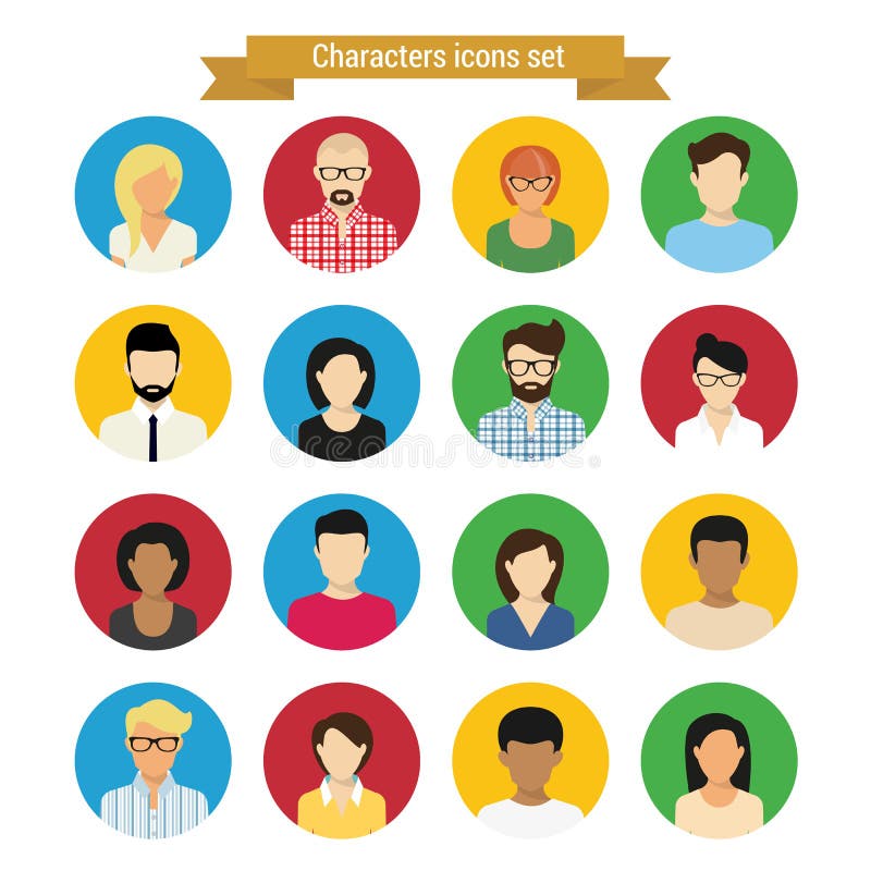 Characters set stock vector. Illustration of businessman - 48210893