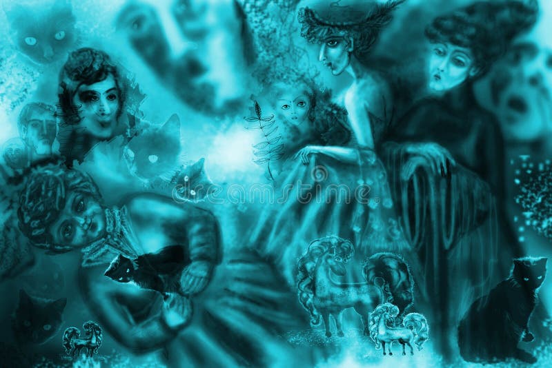 Characters in a Terrible, Awful Dream. Stock Photo - Image of party ...