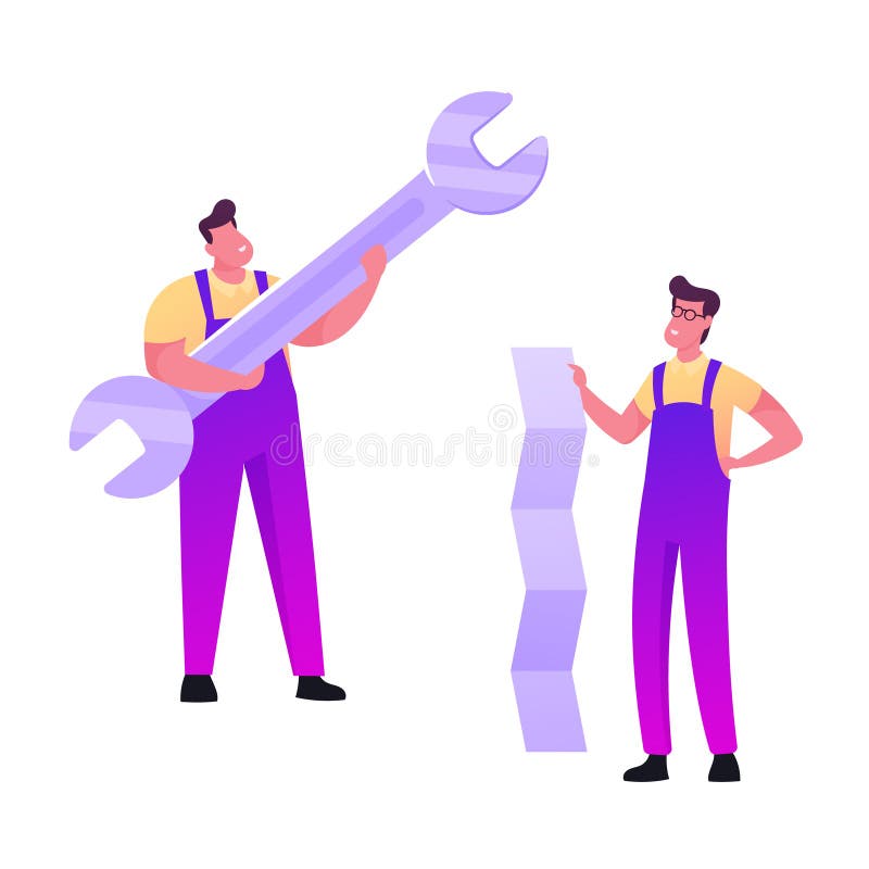 Tiny Handymen Characters Stock Illustrations – 6 Tiny Handymen ...