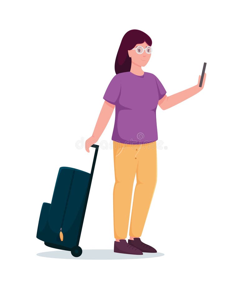 Characters Tourists Traveling People Vector Illustration Stock Vector ...