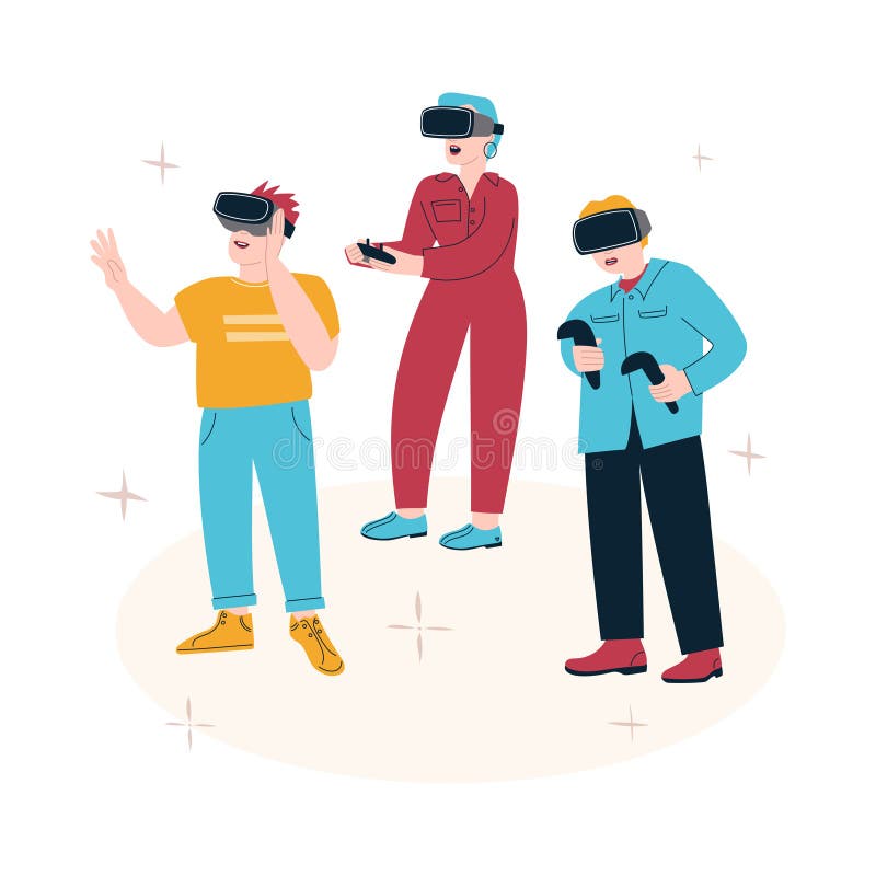 People Using Vr Stock Illustrations – 842 People Using Vr Stock ...