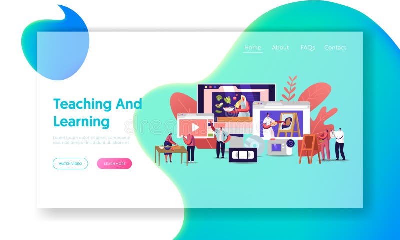 Characters Watch Video Courses Get Online Education Landing Page ...