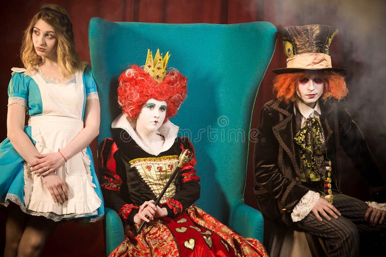 Alice Wonderland Heart Card Characters Stock Photos - Free & Royalty ...