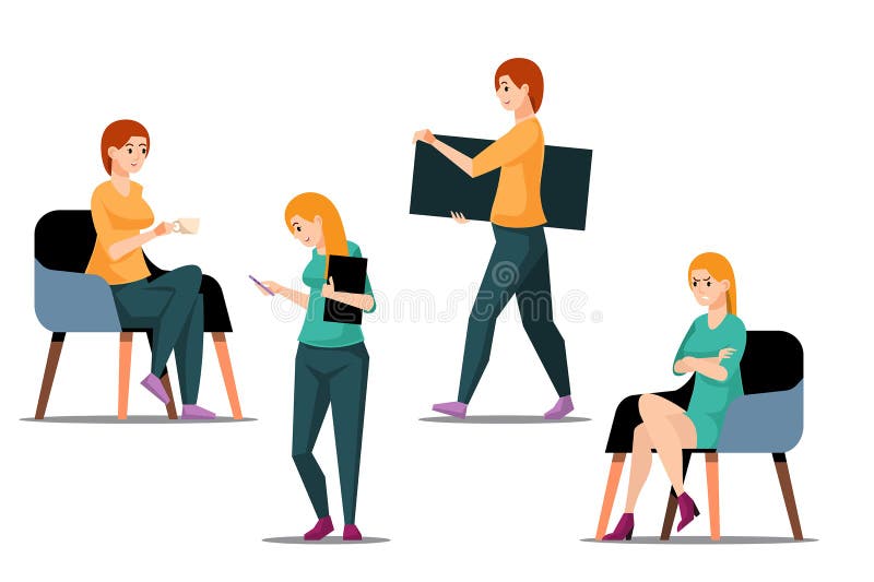 A Set of Characters Business People, Meeting, Training, Teamwork ...