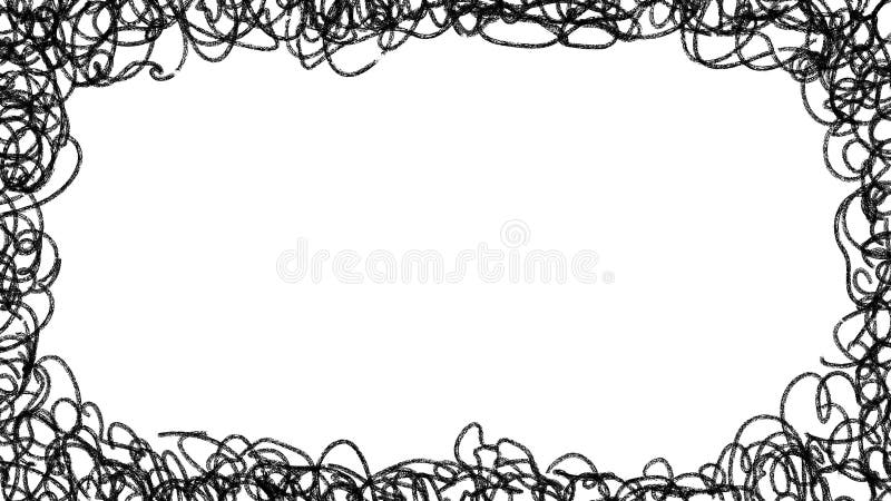 Charcoal Black Doodle Borders Frame the Scene, Rapidly Changing in a ...