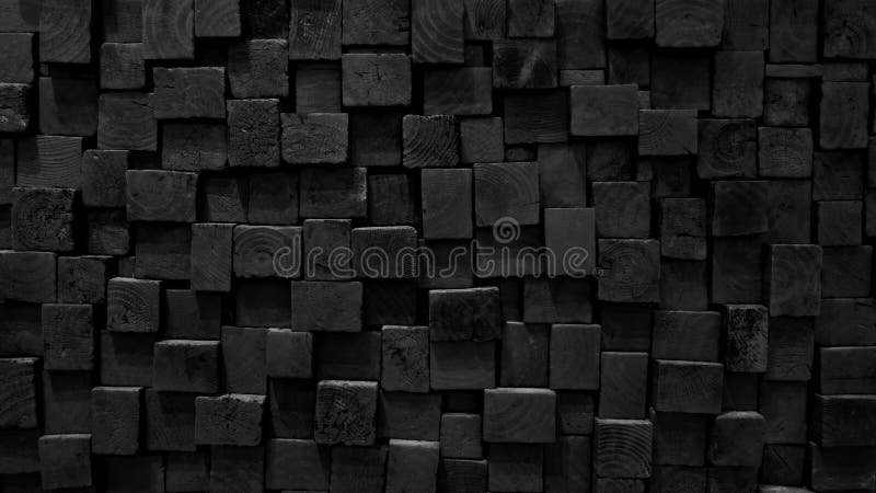 Charcoal Block Wall Texture Background. Abstract Dark Brick Wall ...