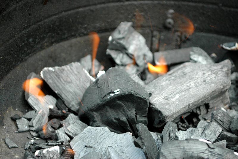 Charcoal fire stock photo. Image of black, light, burnt - 36437156