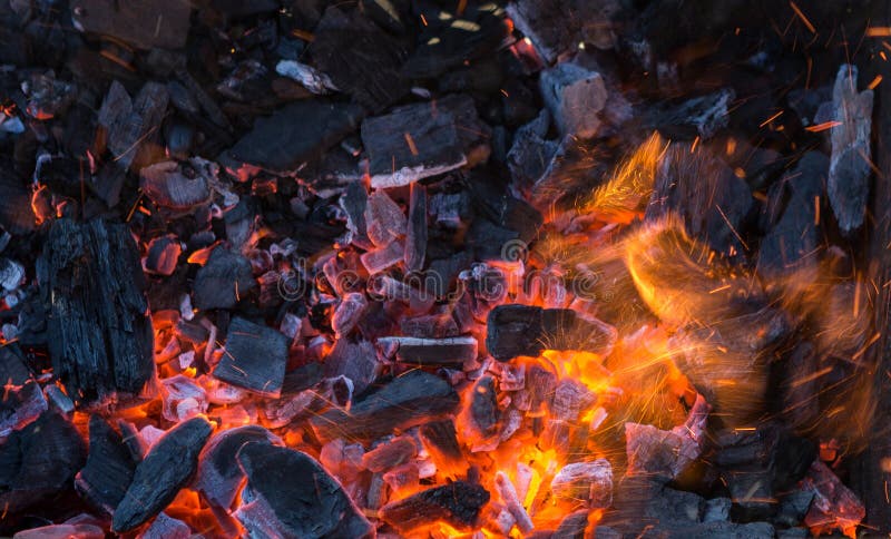 Charcoal fire stock image. Image of fire, night, dark - 6040153