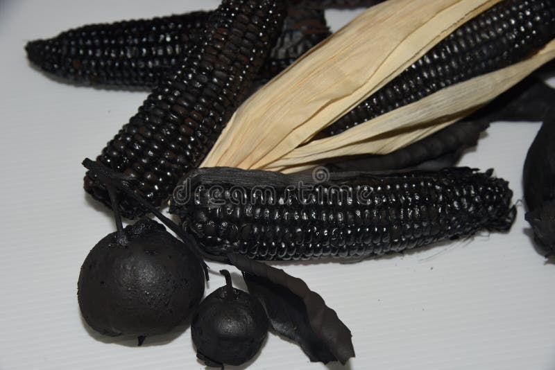 Charcoal for Fruit Corn and Guava Stock Image - Image of friend ...