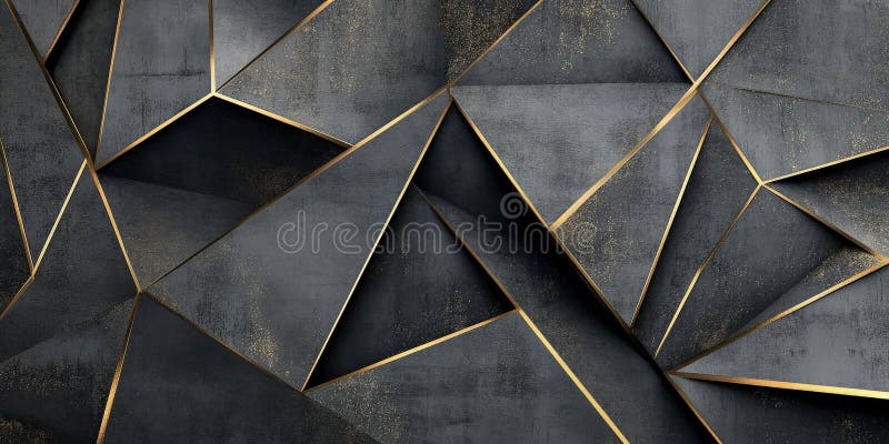Charcoal Gray and Gold Geometric Texture with Sharp Lines and a Clean ...