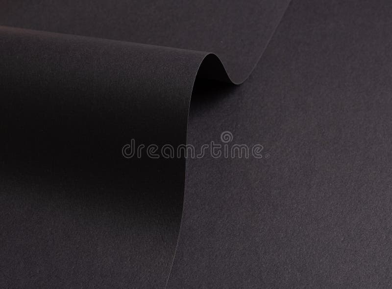 Charcoal Gray Paper Background with Folded, Curved Matte Surfaces ...