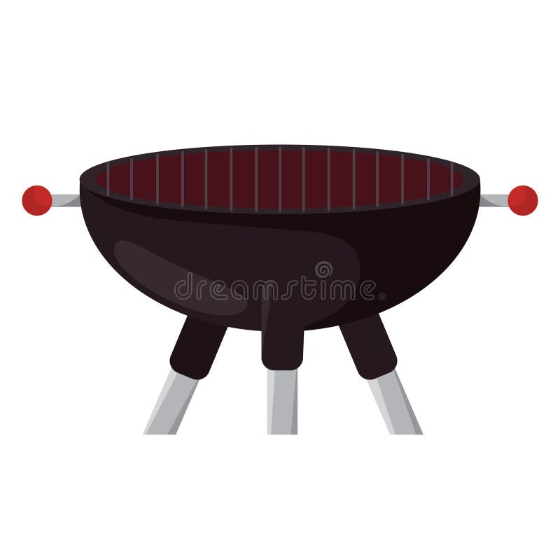 Charcoal Grill Front View. Vector Stock Illustration - Illustration of ...