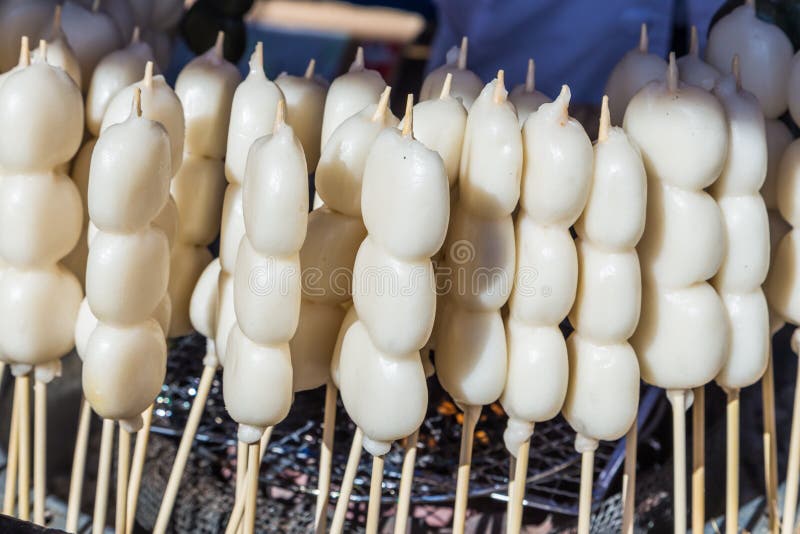 Charcoal Grilled Dango, Traditional Japanese Sweet Stock Photo - Image ...