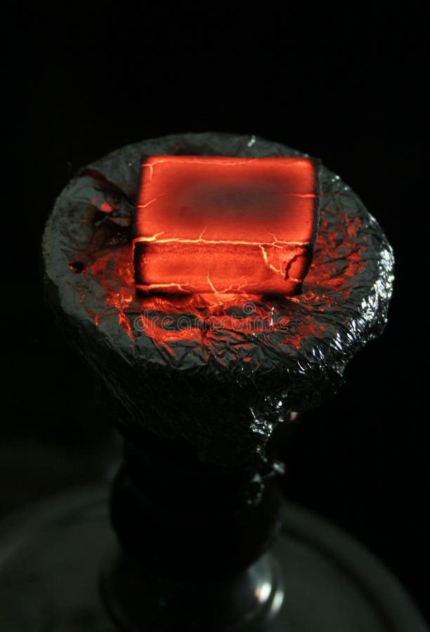 Charcoal heated to red stock photo. Image of yellow - 277633708