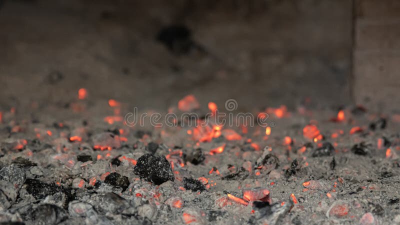 Charcoal and Hot Ash on Grill Stock Photo - Image of primer, fire ...