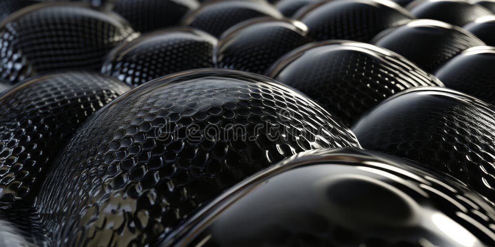 Charcoal Spherical Carbon Textures Featuring Deep, Glossy Patterns ...