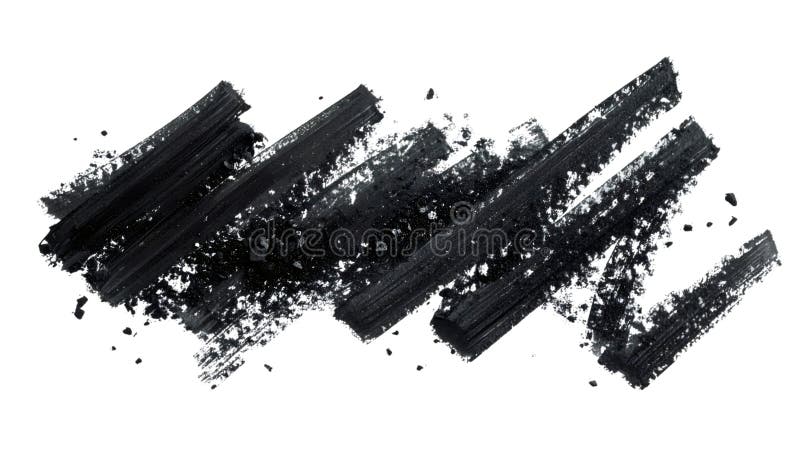 Charcoal Scribbles Forming a Textured Black Smear on Transparent ...