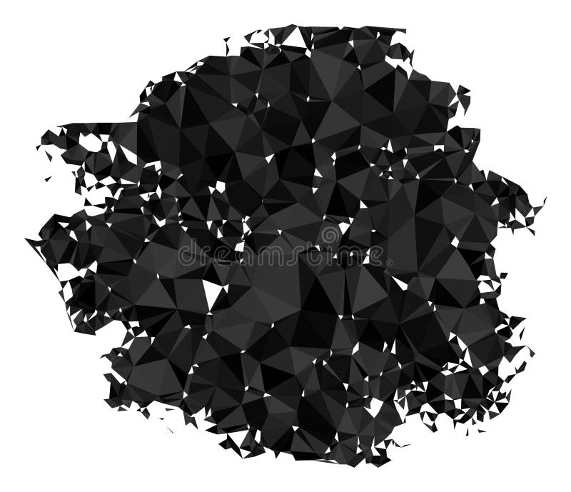 Charcoal Textured Spot Triangle Filled Icon Stock Vector - Illustration ...