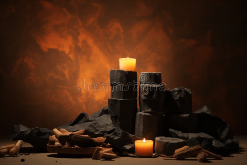 Charcoal Material Structure Background Stock Image - Image of earthy ...