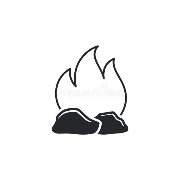 Charcoal Vector Icon Design Illustration Stock Vector - Illustration of ...