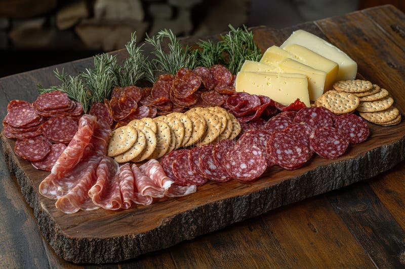 Charcuterie Display, a Rustic Charcuterie Board Display Featuring ...