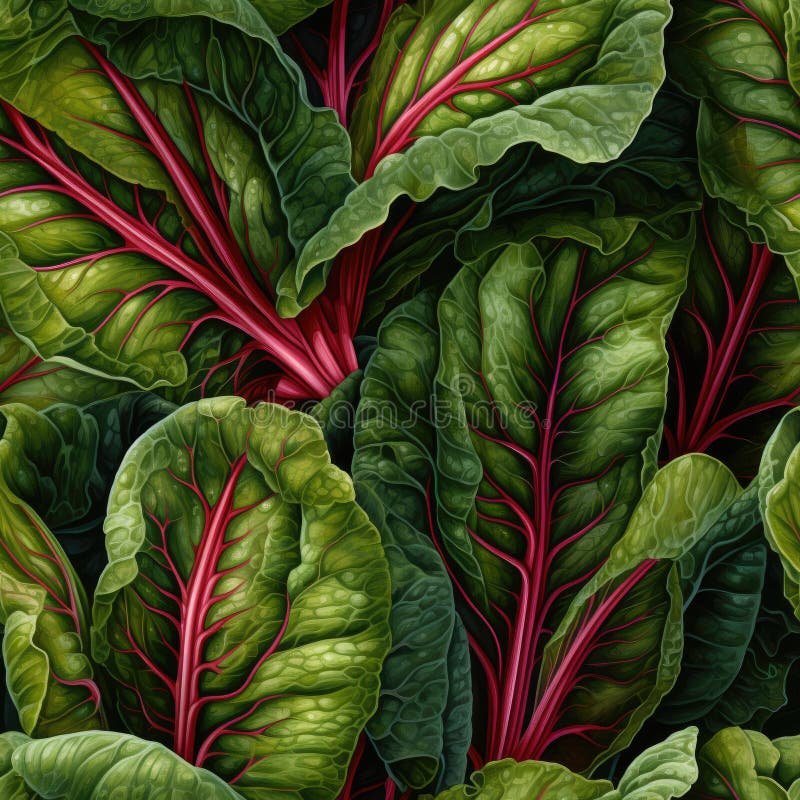 Chard Pattern Ultra Realistic Stock Illustration - Illustration of ...